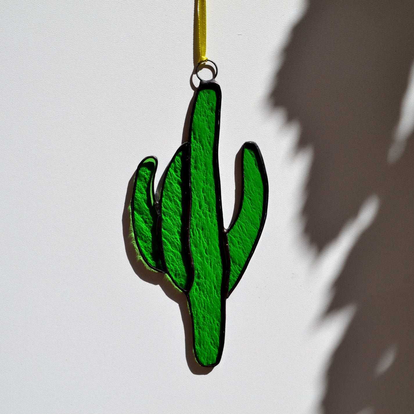 Stained Glass Cactus Suncatcher ꞁ ZangerGlass