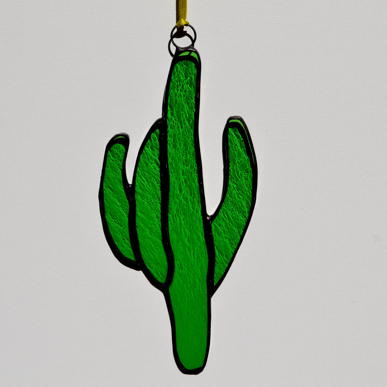 Stained Glass Cactus Suncatcher ꞁ ZangerGlass